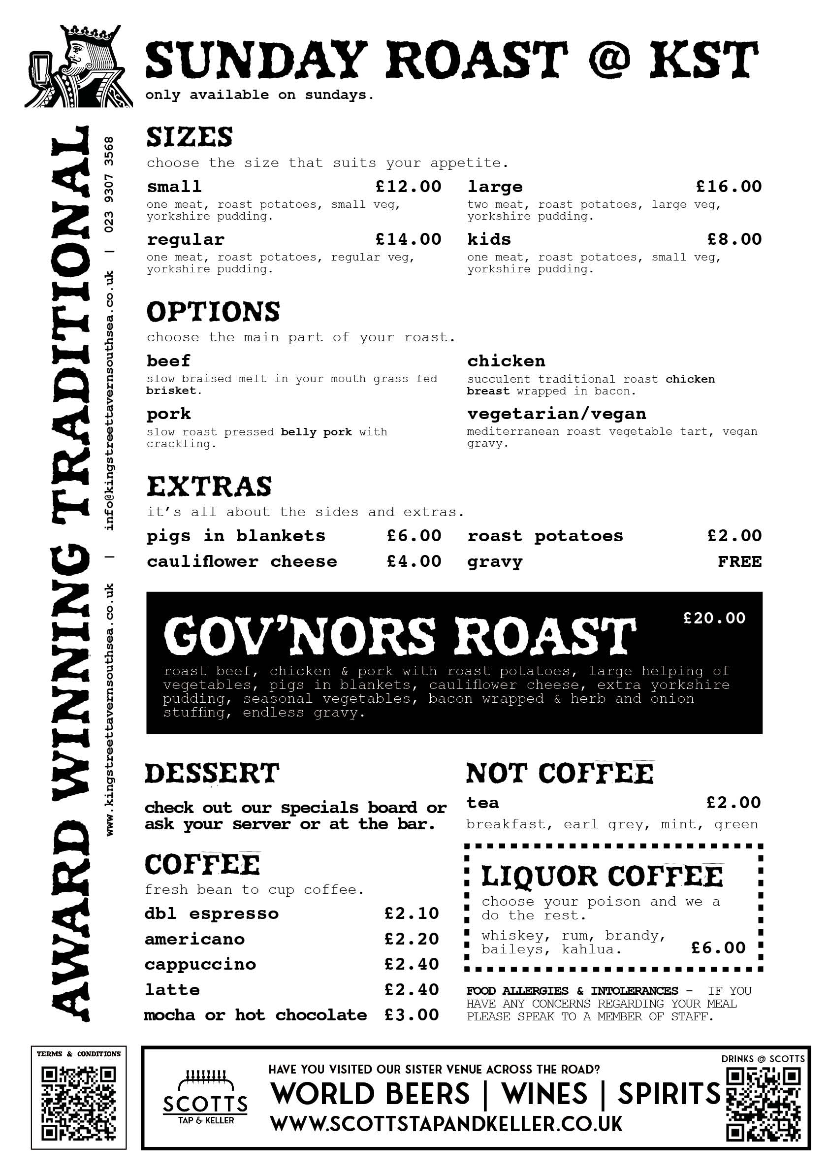 MENU – King Street Tavern