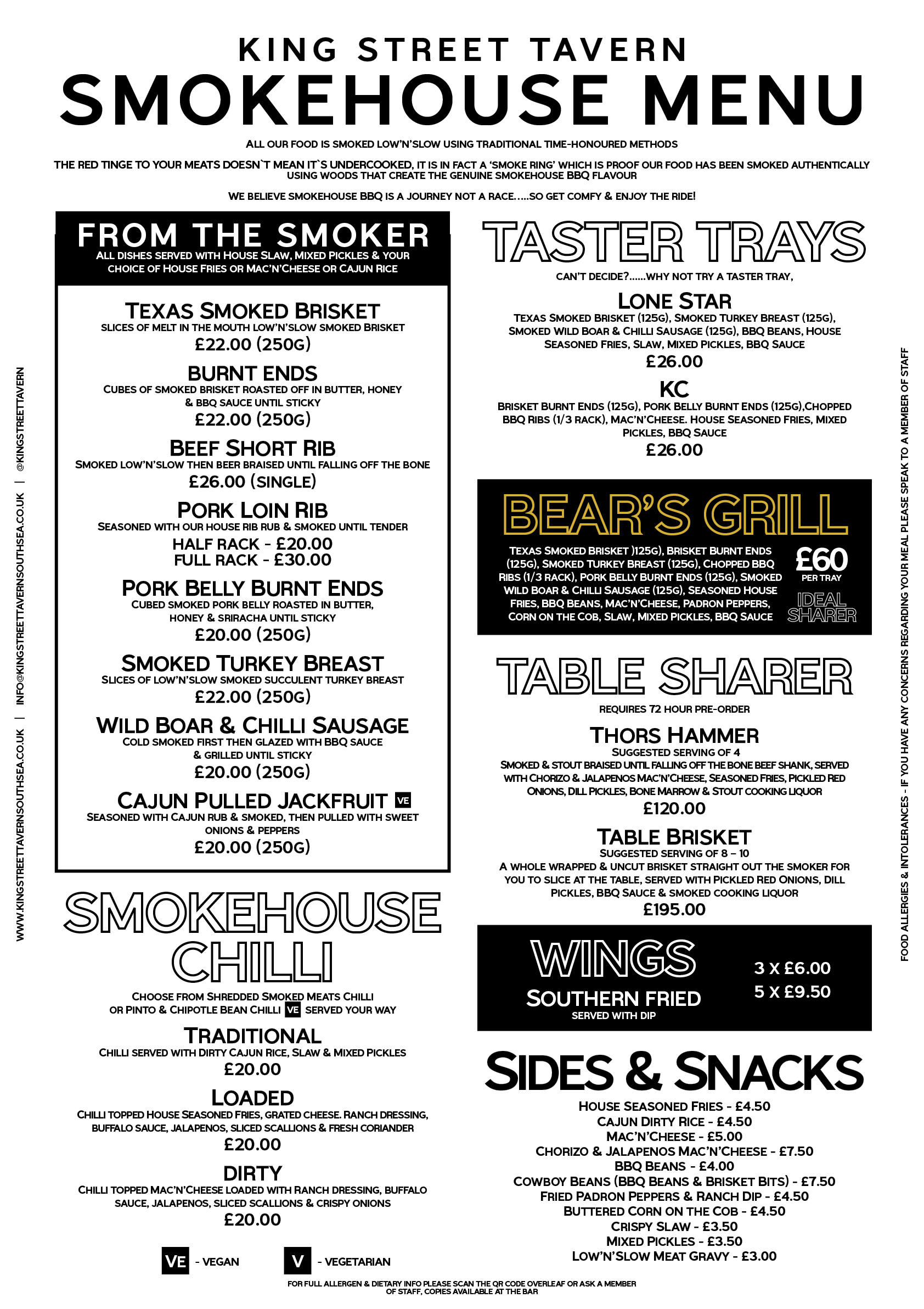 MENU – King Street Tavern